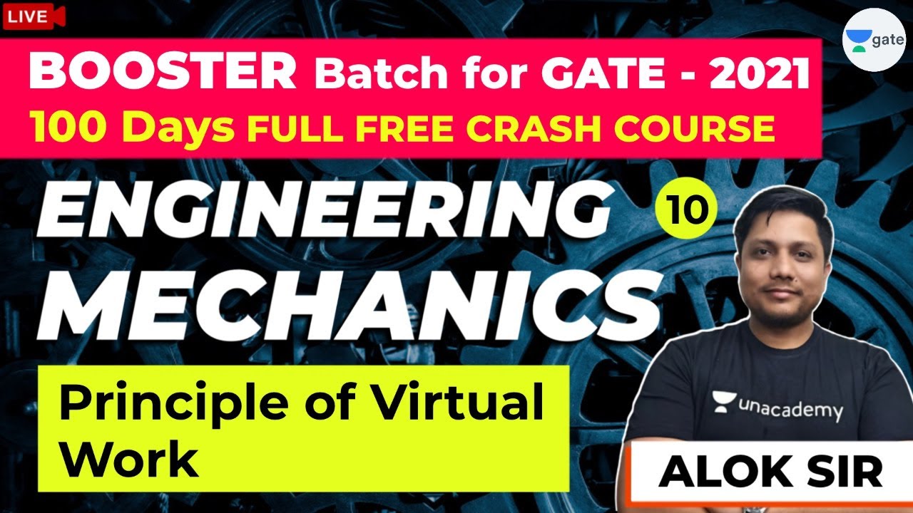 Principle of Virtual Work | Engineering Mechanics | Lec 10 | GATE ME ...