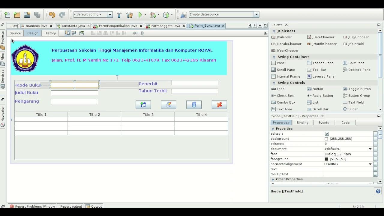 bagaimana cara membuat validasi input textfiled pada editor netbans 8.2 - YouTube