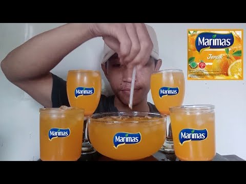 MUKBANG | MINUMAN SEGAR DINGIN MARIMAS RASA JERUK 🍊 - YouTube