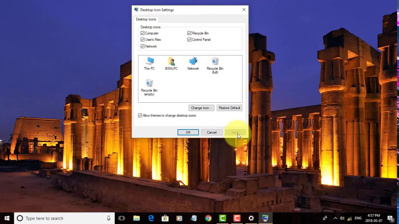 How to Show or Hide Control Panel Icon on Desktop in Windows 10 - YouTube