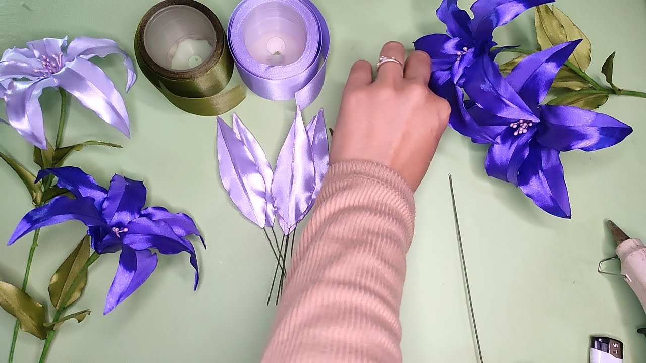 DIY | Satin Ribbon Flower Tutorial #satinribbonflowers - YouTube