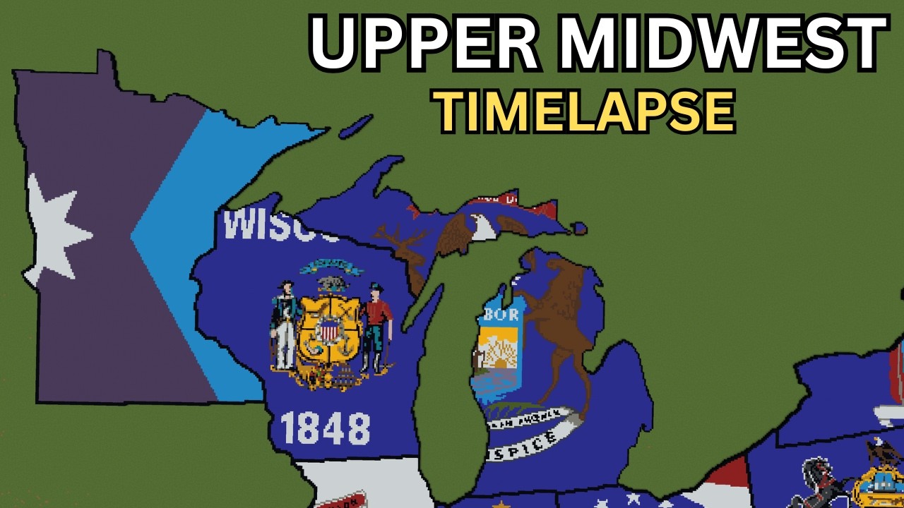 Upper Midwest - Minecraft US State Flag Map [Part 12] - YouTube