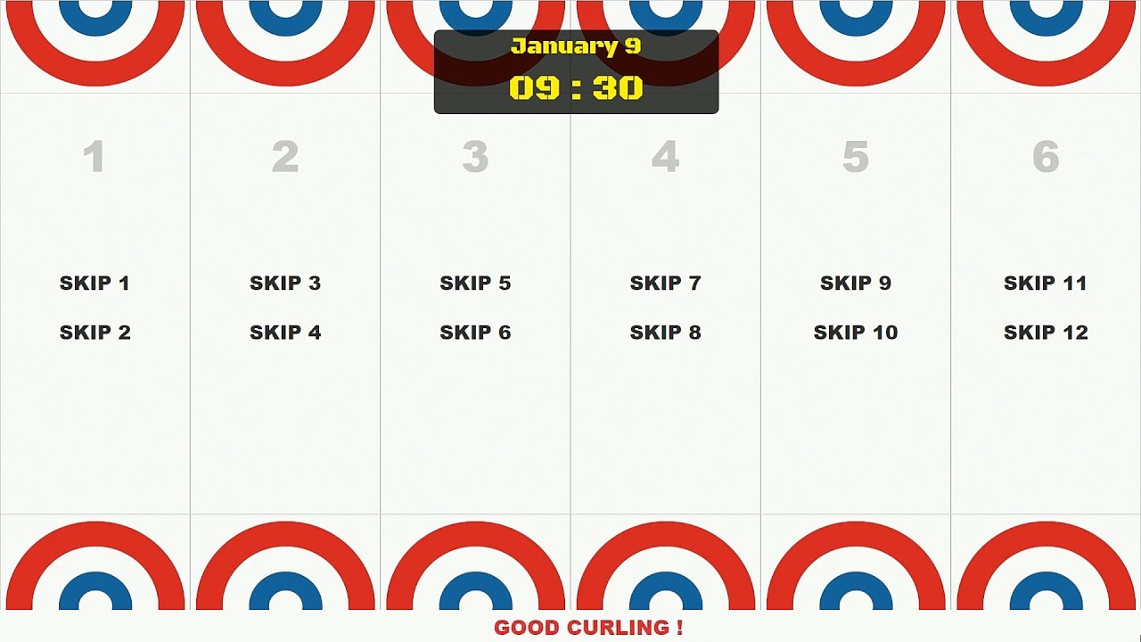 Curling sheets TV display "Icesheets" for curling clubs - YouTube