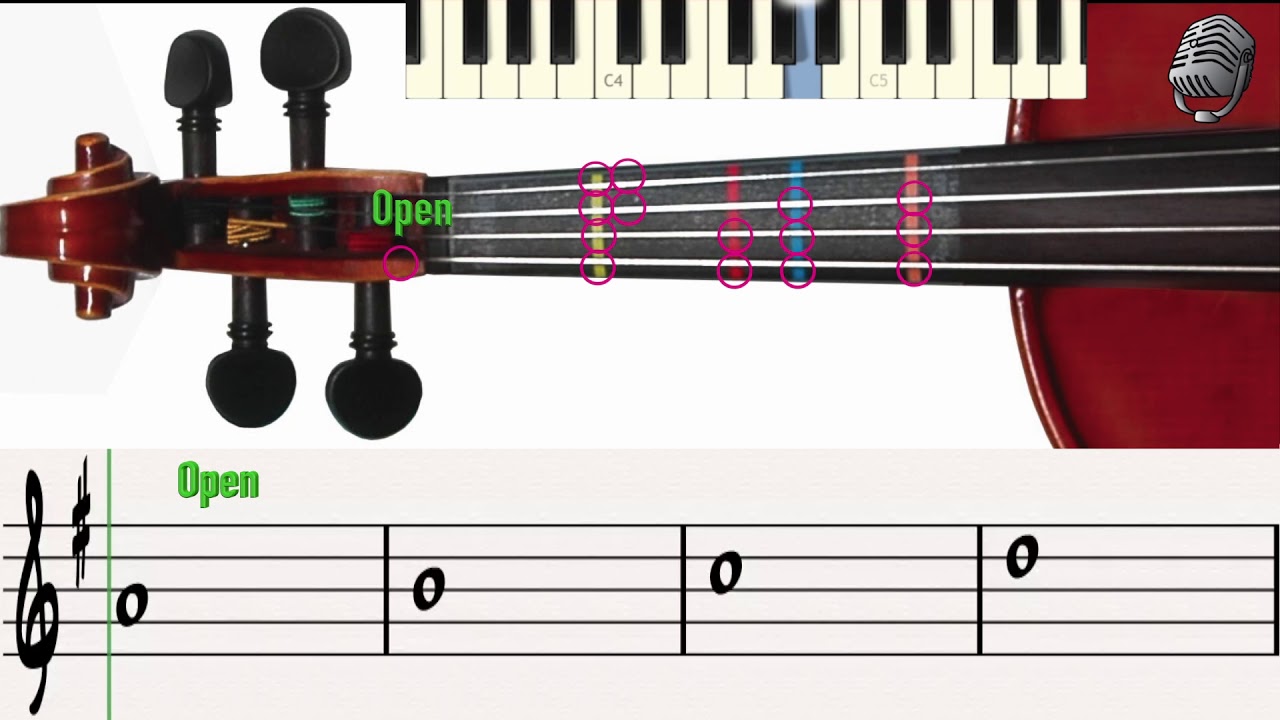 Violin Lessons: G Major Scale 2 Octaves Ascending & Descending - YouTube