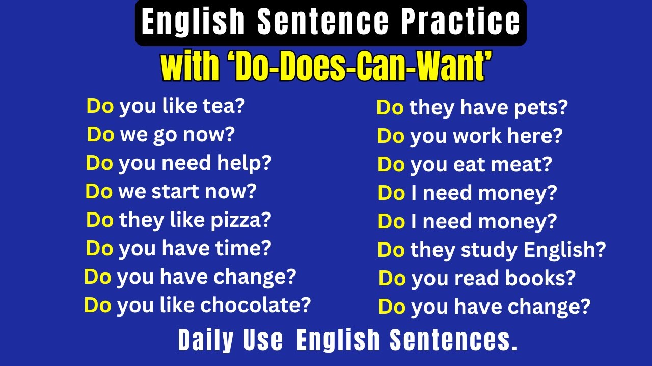 500 English Speaking Sentences Practice || Daily English Conversation ...