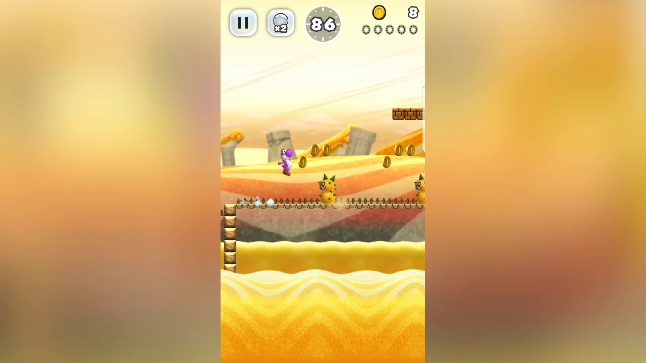 Super Mario Run (Android) World 5-2: Pokey Vaulting - All Black Coins ...