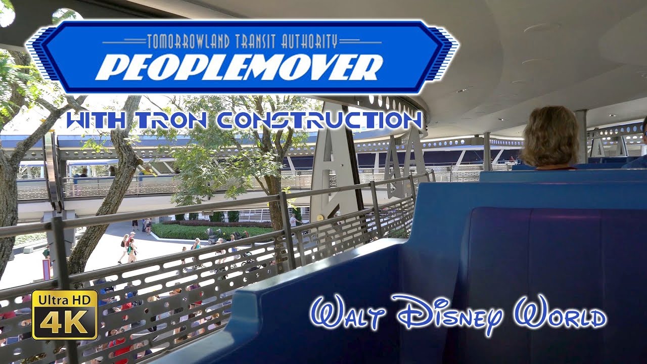 2019 Walt Disney World People Mover On Ride 4K Ultra HD POV with Tron ...