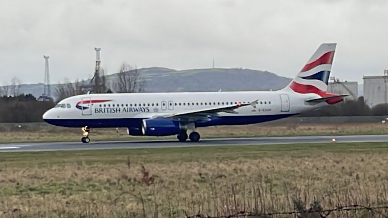 British Airways backtrack and runway vacate at BHD - YouTube