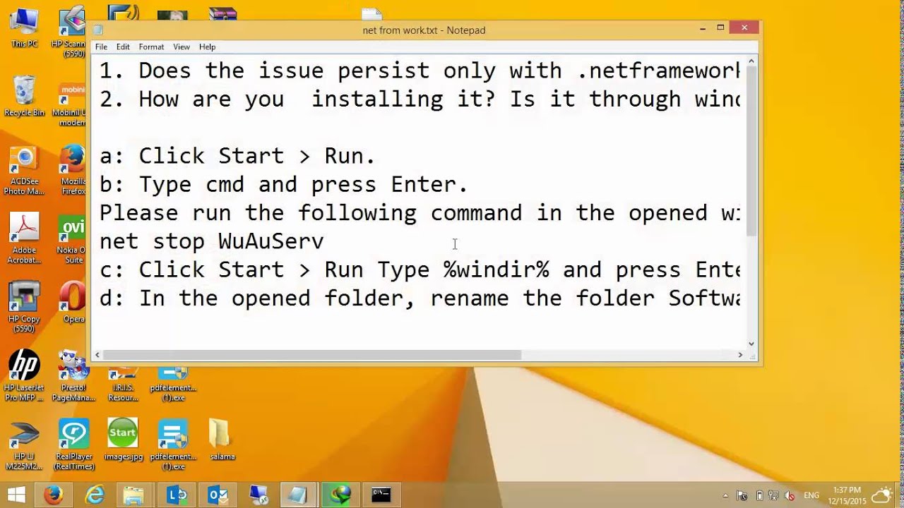 حل مشكله النت فروم ورك فى ويندوز7 -problem net framework windows 7 ...