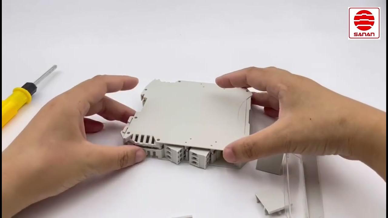 How to install a din rail PCB terminal block enclosure - YouTube