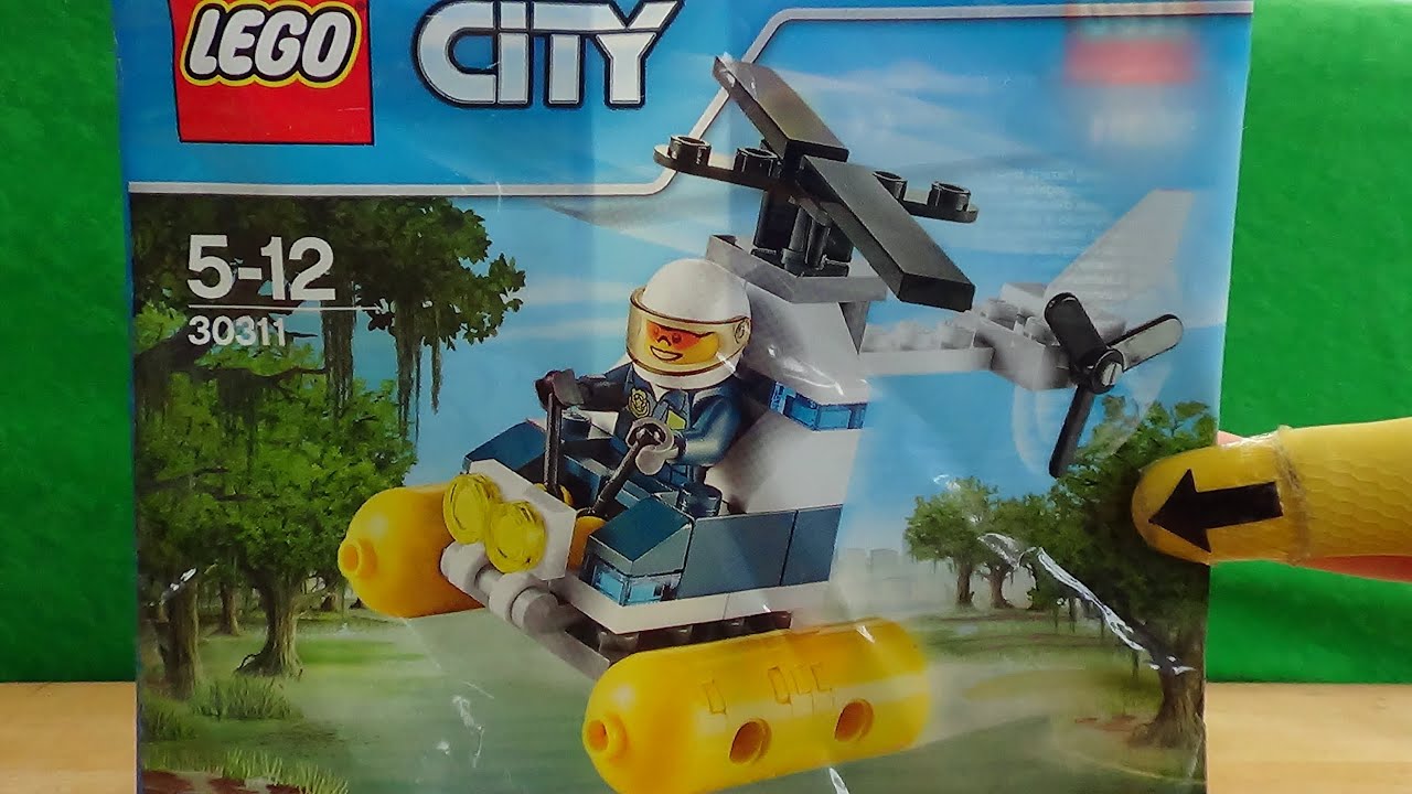 LEGO City Swamp Police, Small Helicopter, Set 30311 - YouTube
