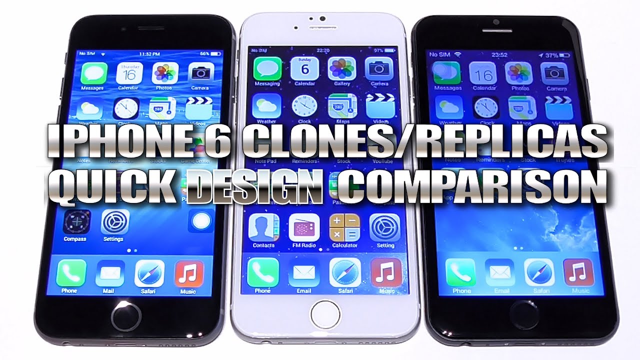 iPhone 6 Clones/Replicas [QUICK COMPARISON] Design & Screen, Logos ...