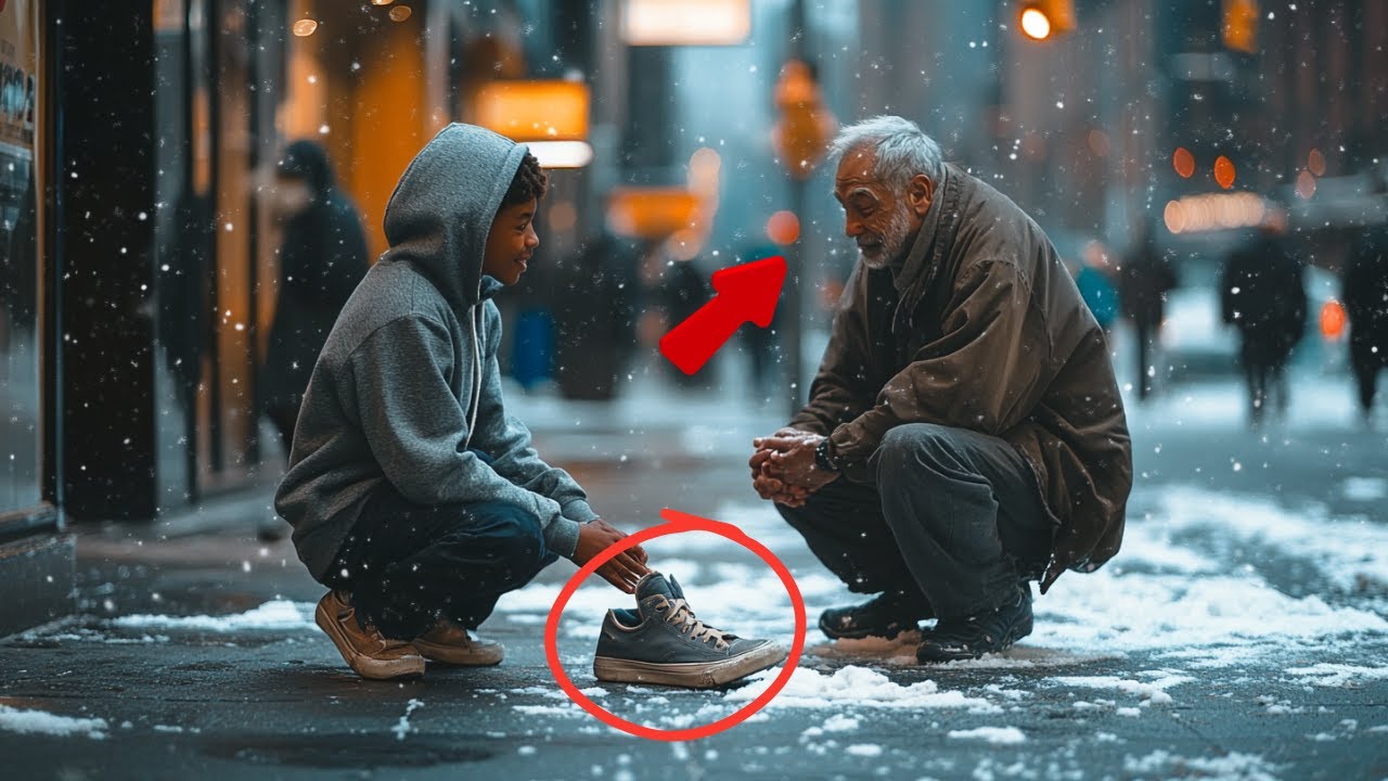 black boy gives shoes to homeless man , 30 minutes later , his life ...