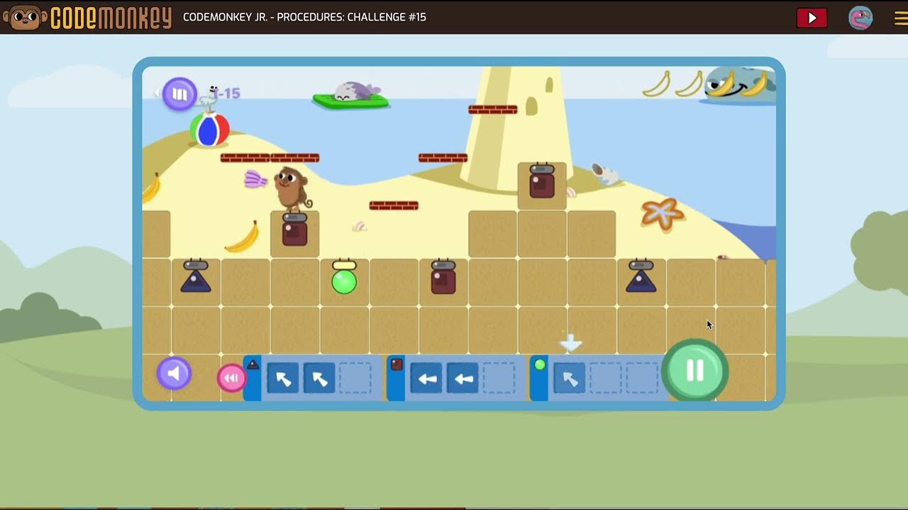 CodeMonkey Jr Procedures 15 - YouTube