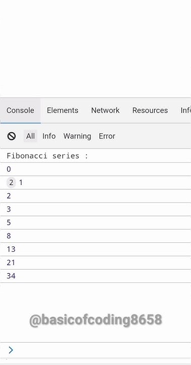 Print Fibonacci Series In Javascript 👍॥with User Input Javascript Basicofcoding