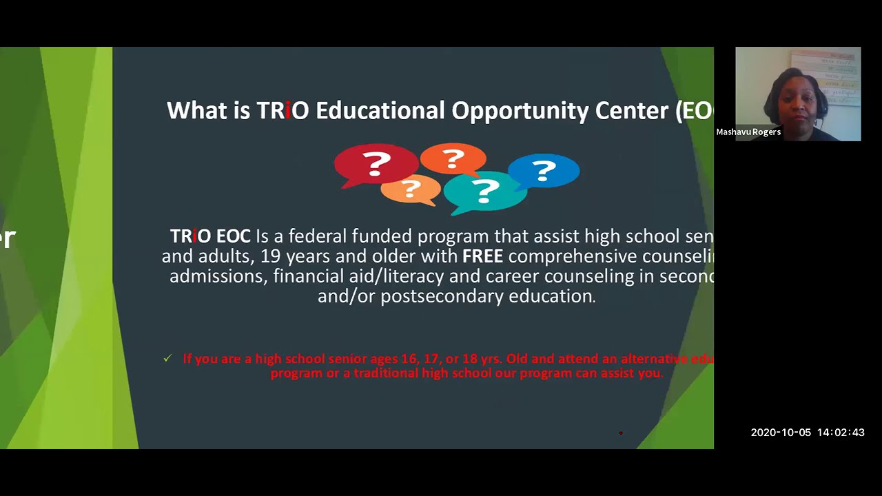Trio Educational Opportunity Center - Career Corner - YouTube