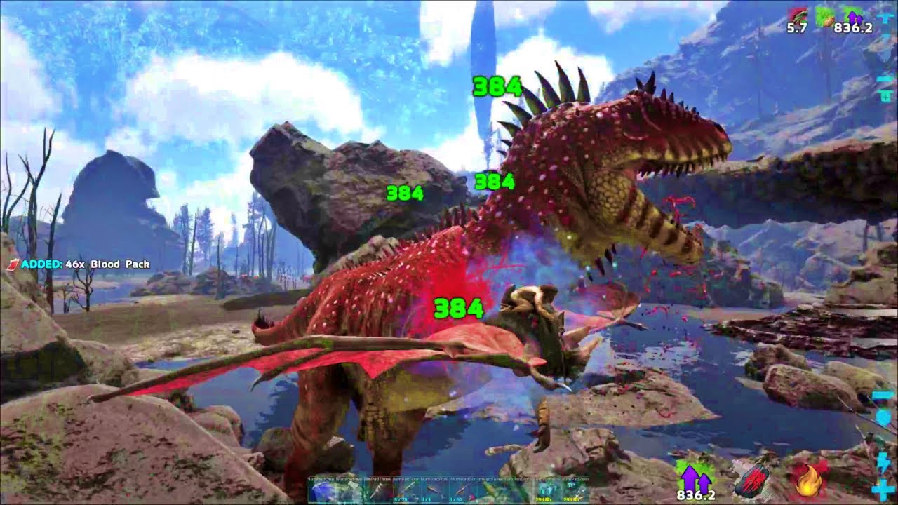 Epic Battle: Desmodus vs. Giganotosaurus in ARK: Survival Evolved ...