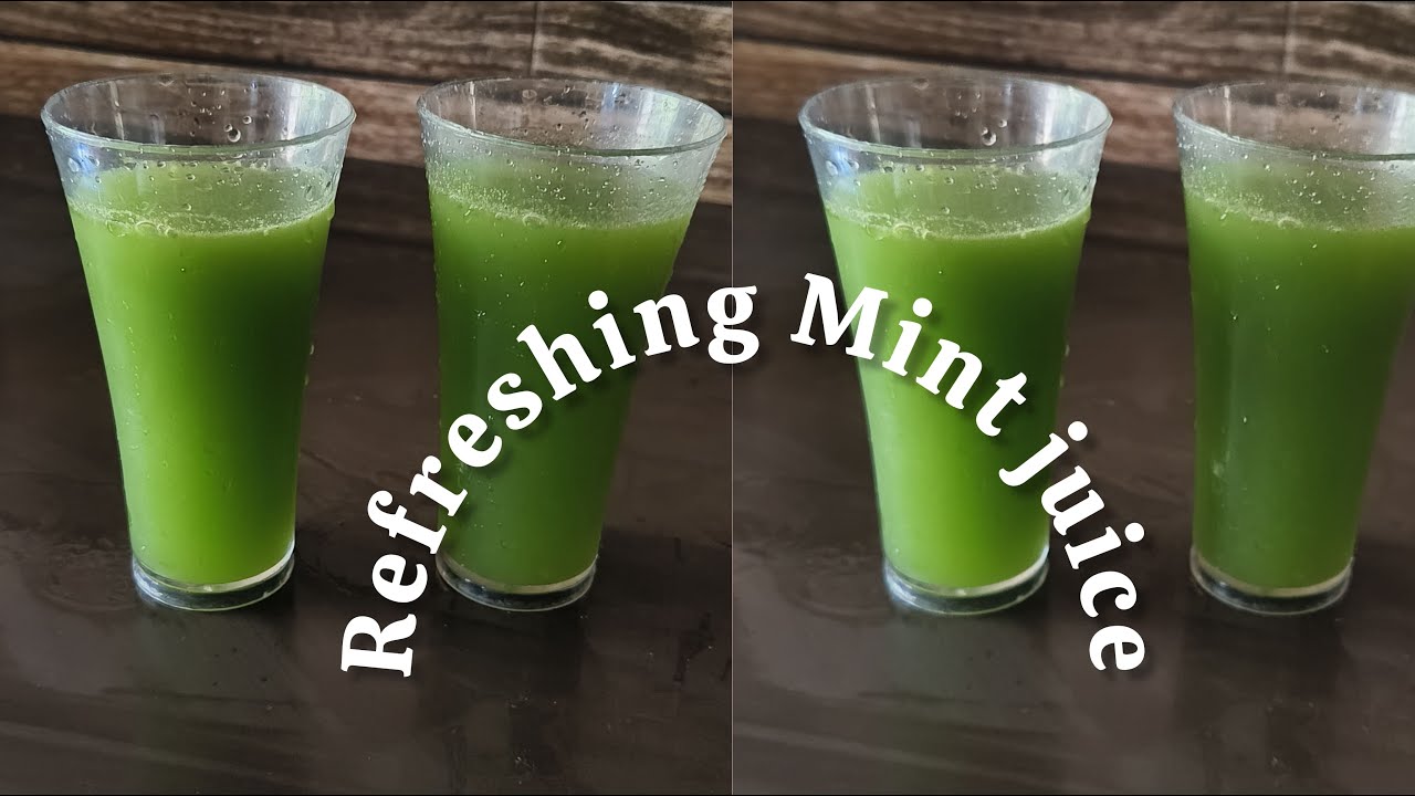 Refreshing Mint Juice||ಬಿಸಿಲಿಗೆ EASY AND QUICK JUICE||SOWMYA KULAL|| - YouTube