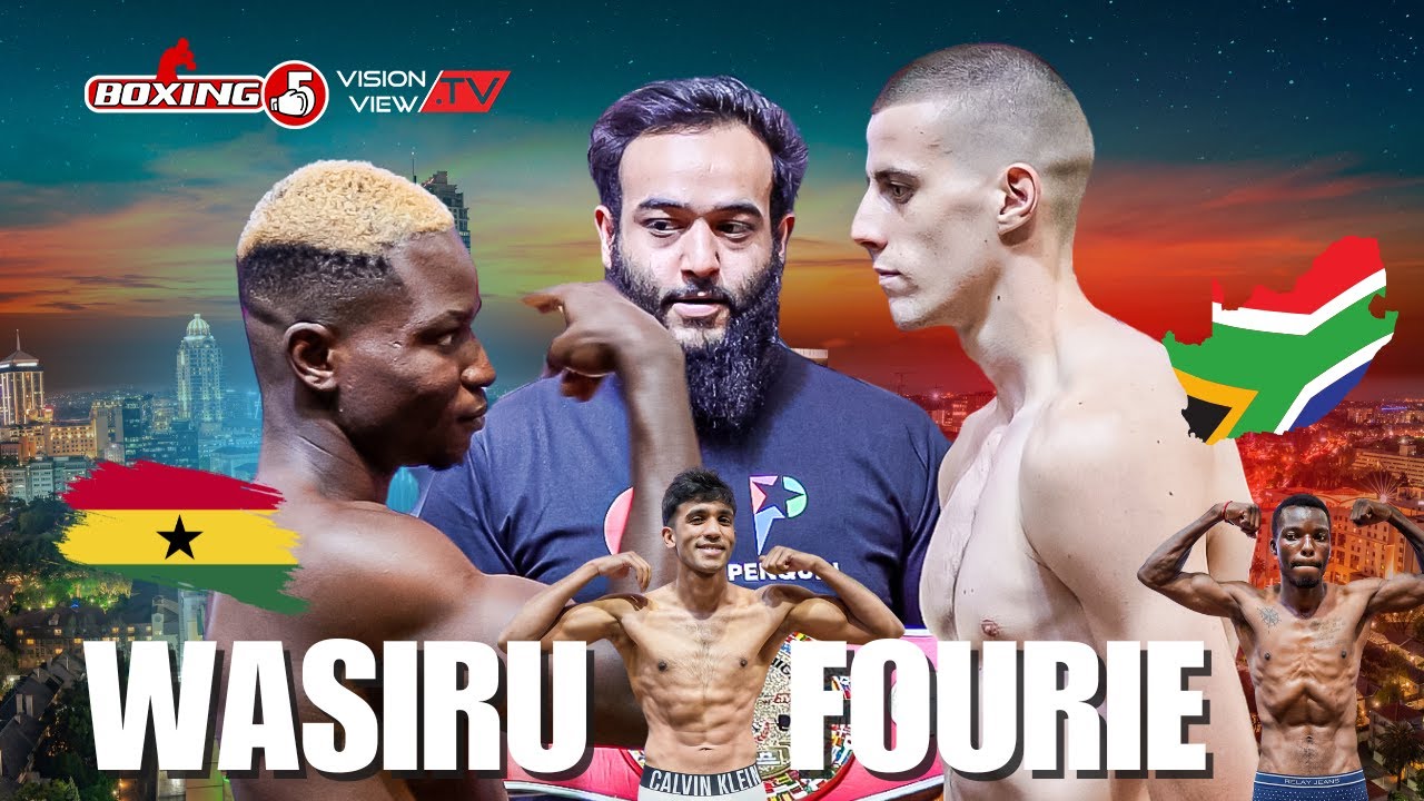 Boxing 5 Promotions "Unrivalled" Weigh in | Fourie vs Wasiru - YouTube
