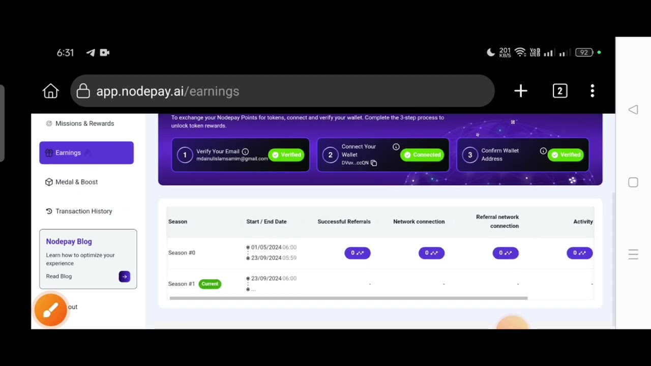 Nodepay Mobile Version Wallet Connect - YouTube