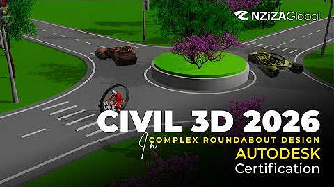 Civil 3D 2026 Tutorials: Advanced Roundabout Design using Civil 3D and Vehicle Tracking 2026 ...