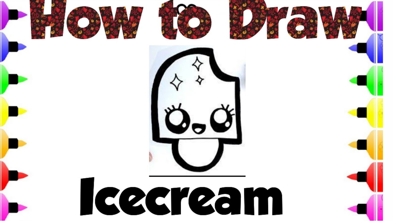 How to Draw Icecream drawing for kids || Easy Step by Step to Draw a ...