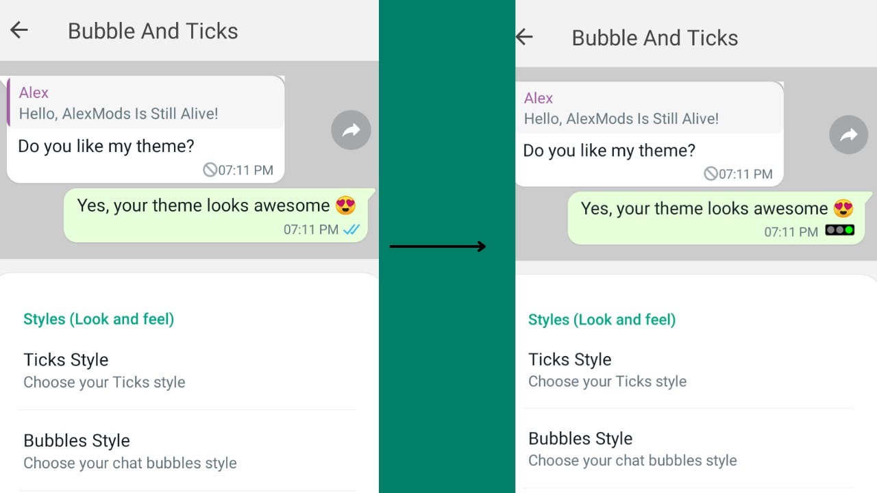 Change Ticks Style GB WhatsApp||Disable Normal Tick Style GB WhatsApp ...