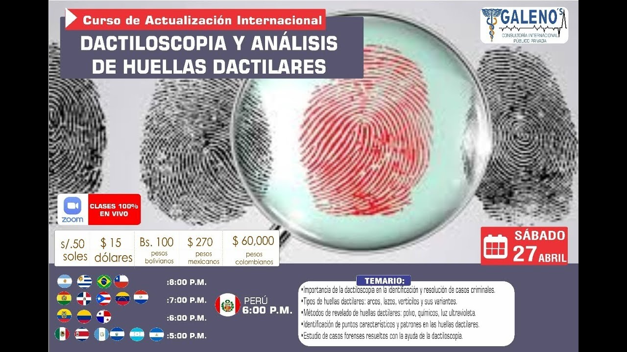 CURSO: DACTILOSCOPIA Y ANÁLISIS DE HUELLAS DACTILARES - YouTube