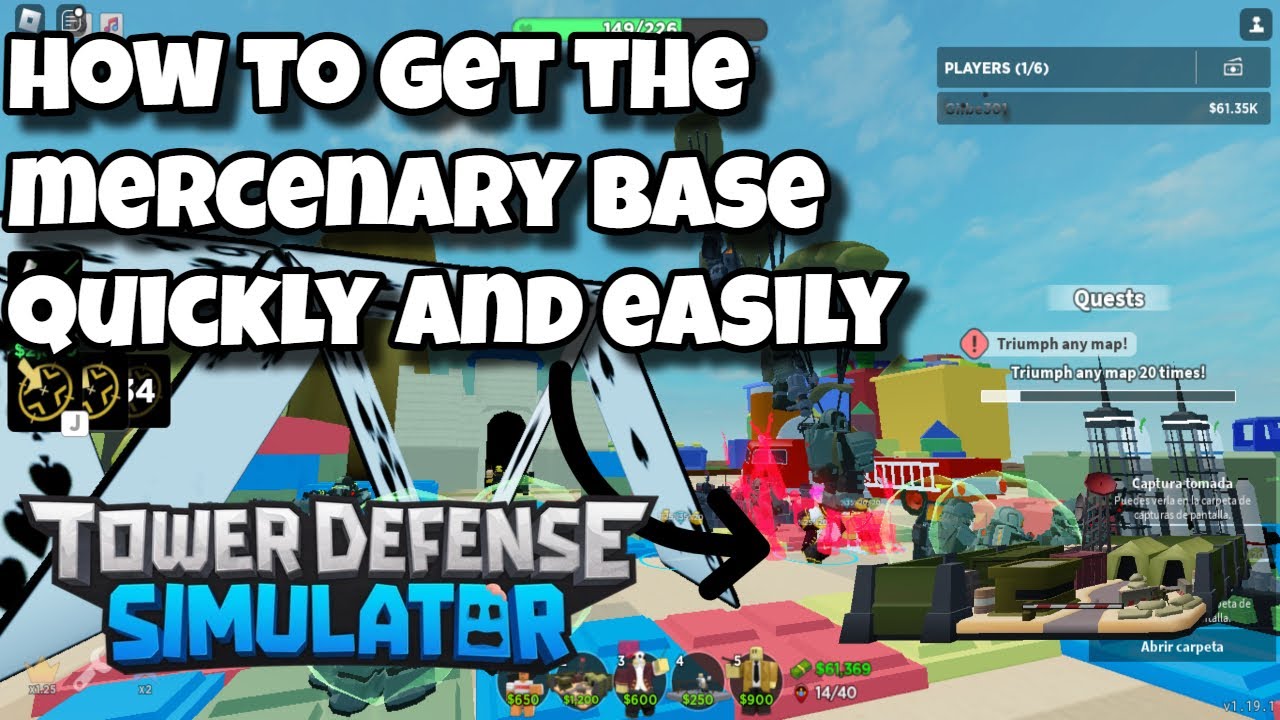 HOW TO GET MERCENARY BASE FAST (read the description.)| ROBLOX Tower ...