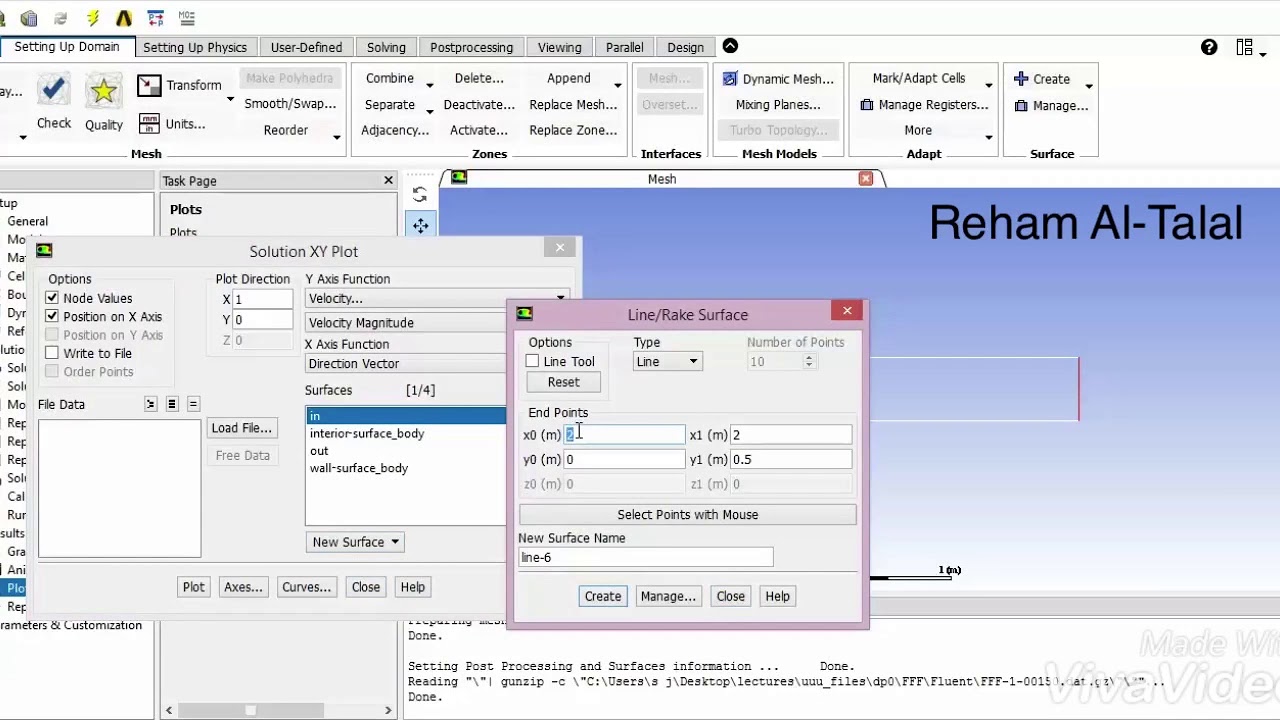 ANSYS-fluent How to create line - YouTube