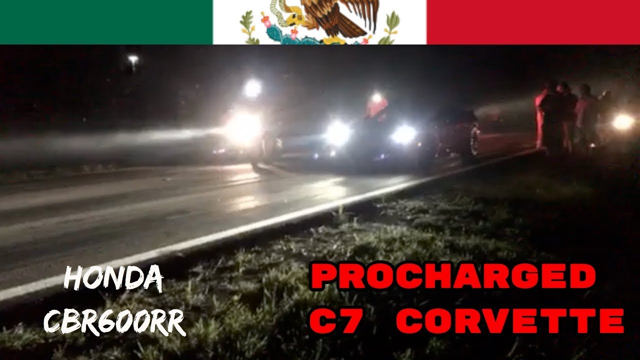Procharged Corvette Vs. cbr 600 rr - YouTube