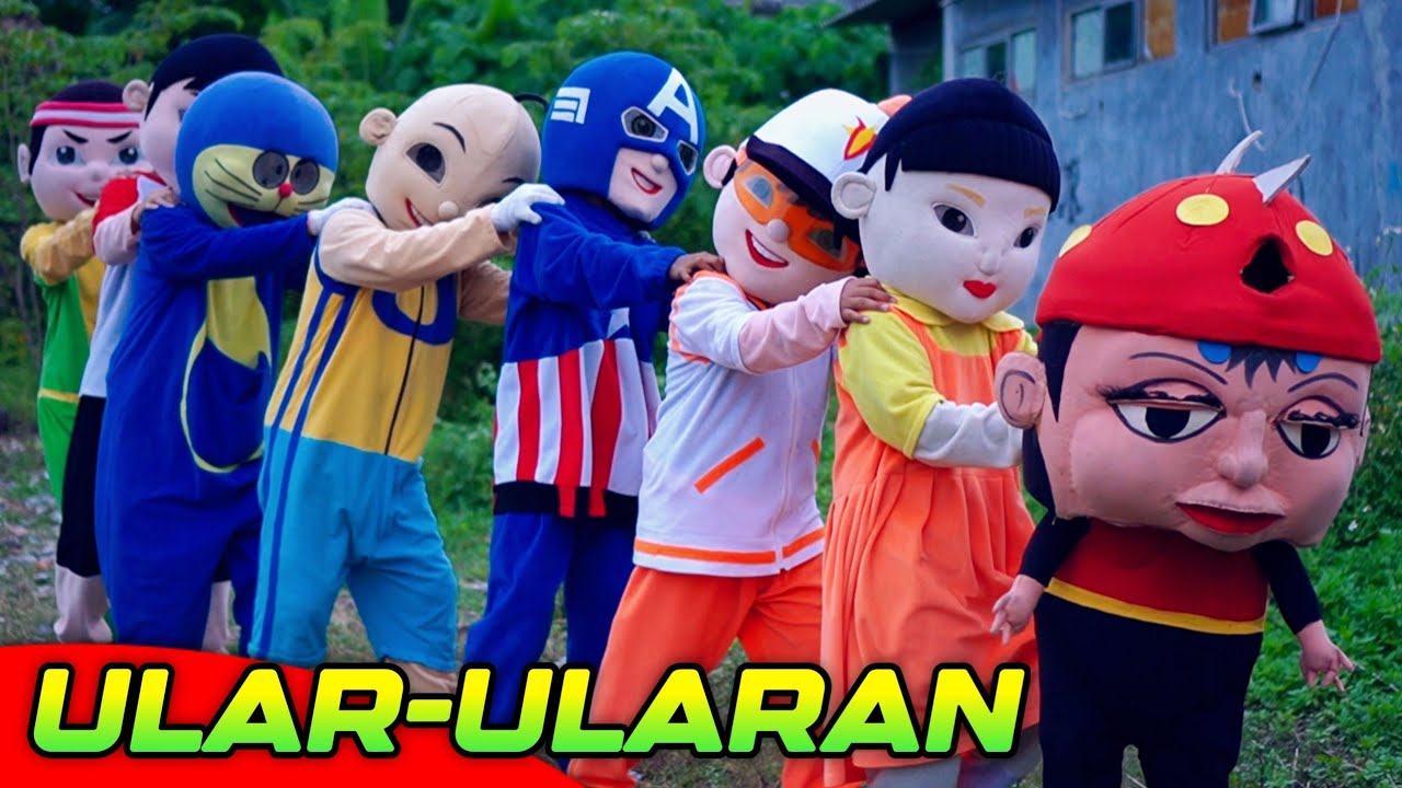 Seruu!! Kumpulan Badut Nyanyi dan Ondel-Ondel Main Ular-Ularan Panjang ...