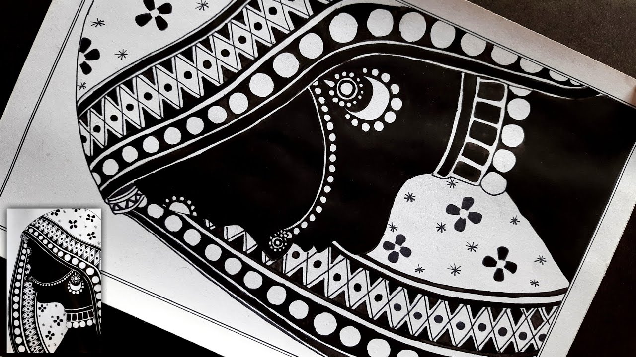 Mandala Art || Mandala Art with Watercolor of a Bride || - YouTube