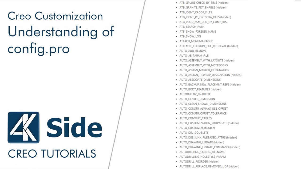 Creo Customization: Understanding of config.pro - YouTube