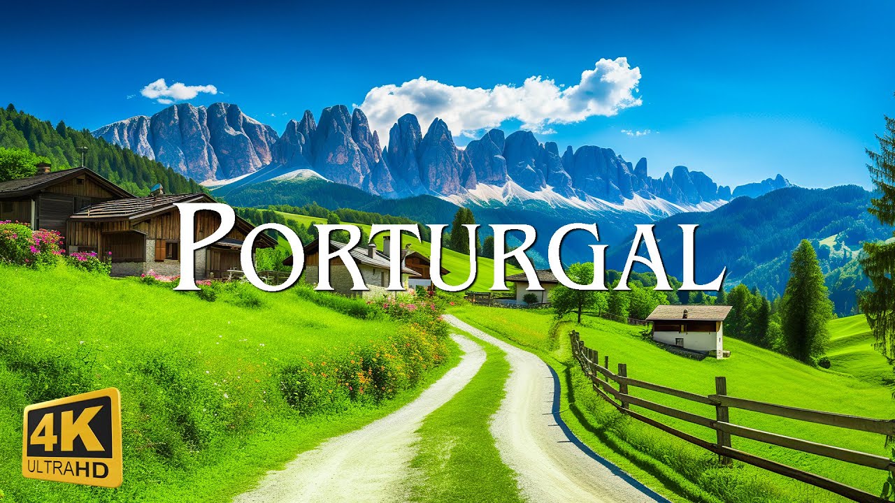 FLYING OVER PORTUGAL (4K UHD) - Relaxing Music With Wonderful Natural ...