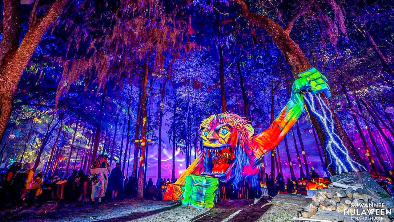Hulaween Music Festival - Projection mapping - YouTube