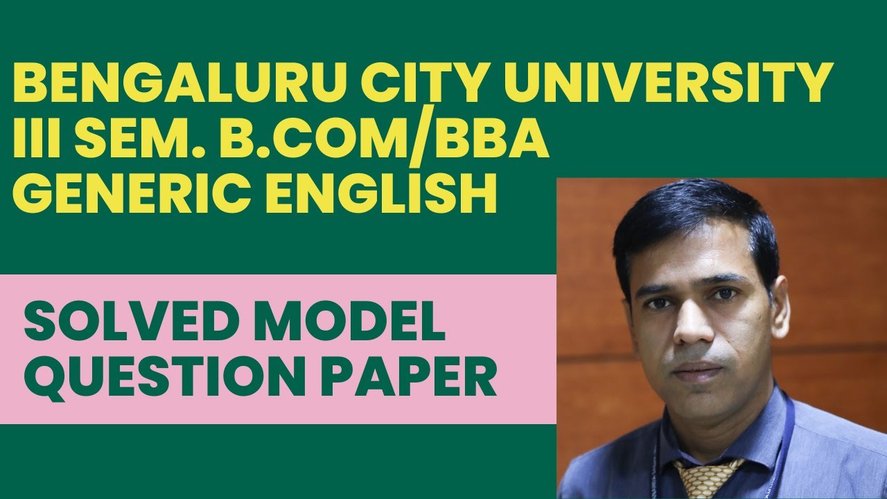BCU-3rd sem. B.Com/BBA-Solved Model Question Paper - YouTube