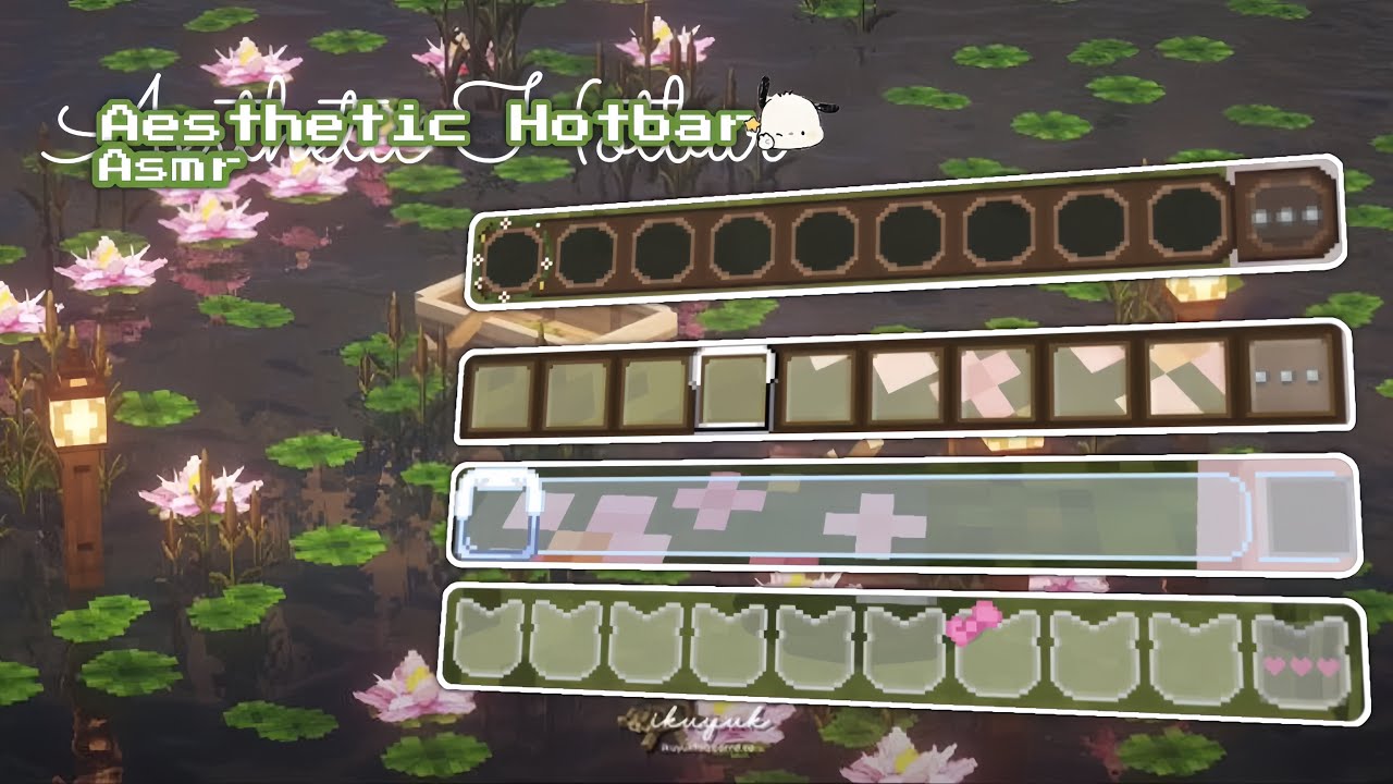 5 Aesthetic ₊˚⊹ Hotbar gui 1.21+ | Minecraft ASMR - YouTube