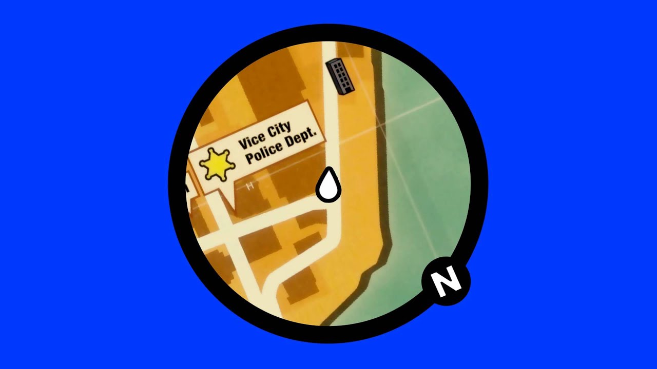 GTA Grand Theft Auto Map Circle - Blue Screen Animation - YouTube