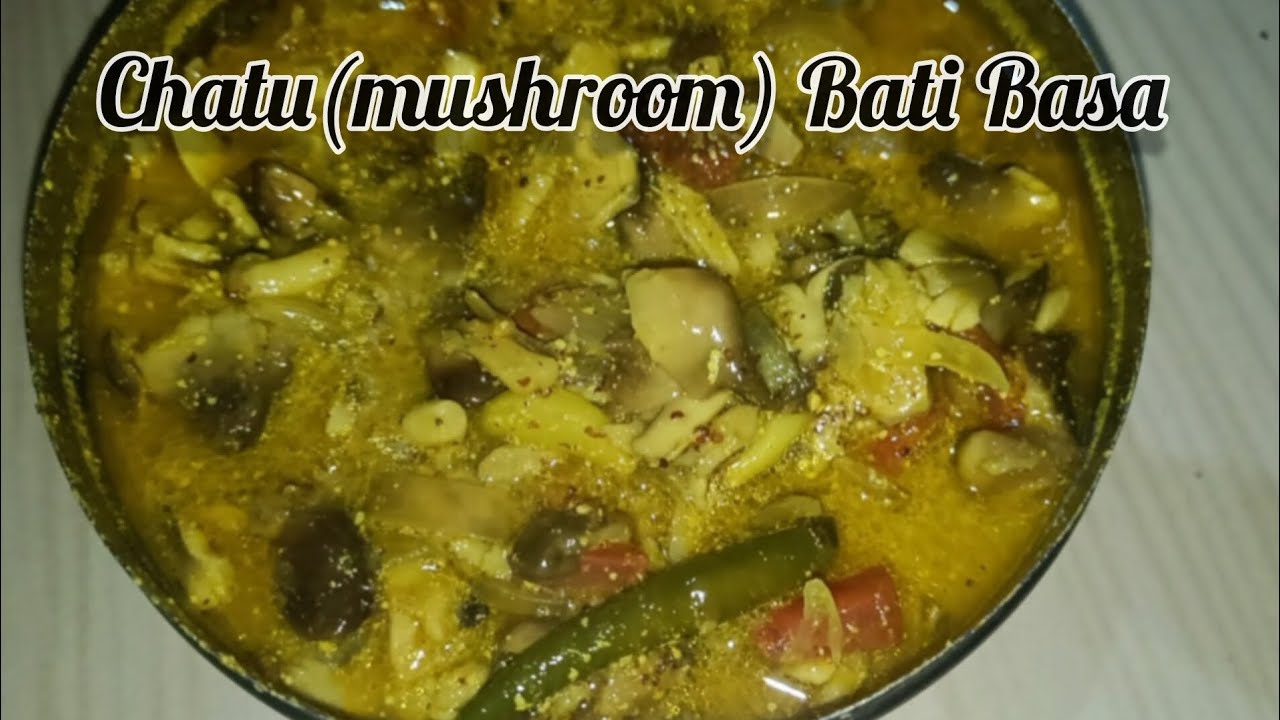 Chatu (mushroom) Bati Basa Mushroom Recipe Odisha authentic food 🤤 ...