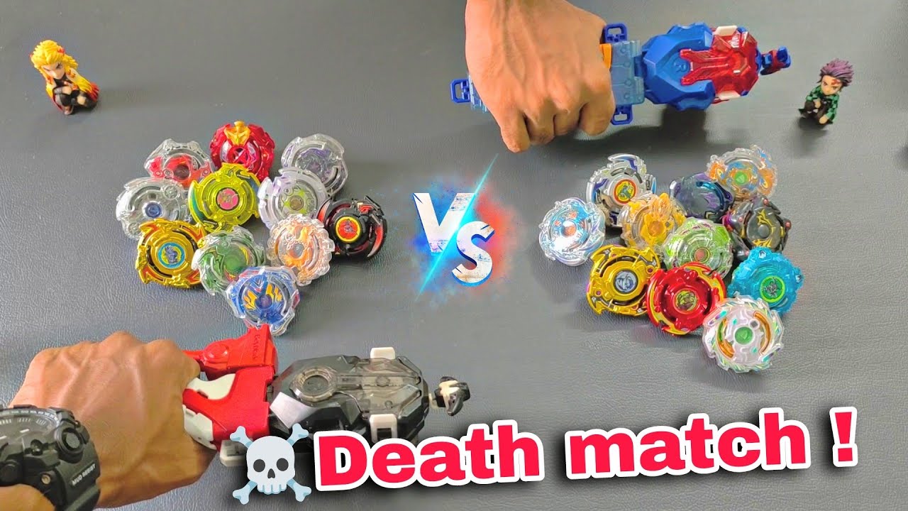 Death match of beyblades - beyblades destroyed each other ! - YouTube