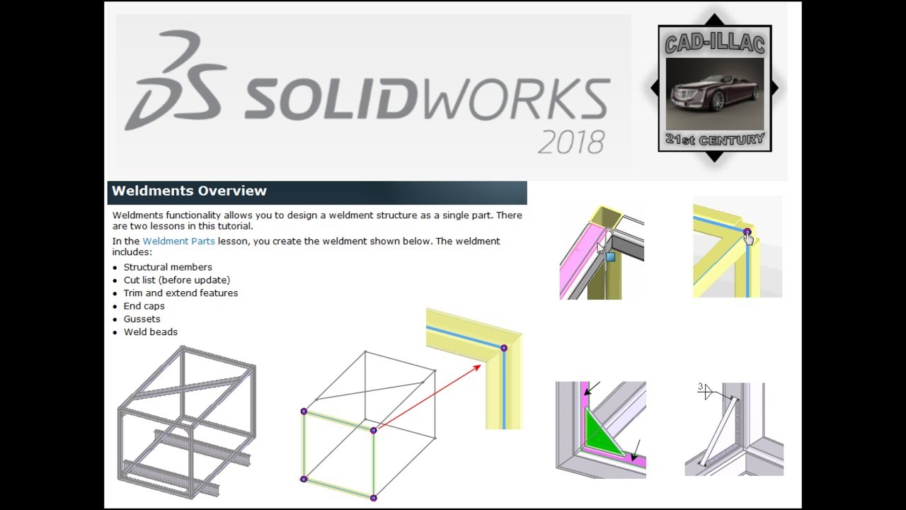 Weldments - Basic Techniques - SOLIDWORKS 2018 - YouTube