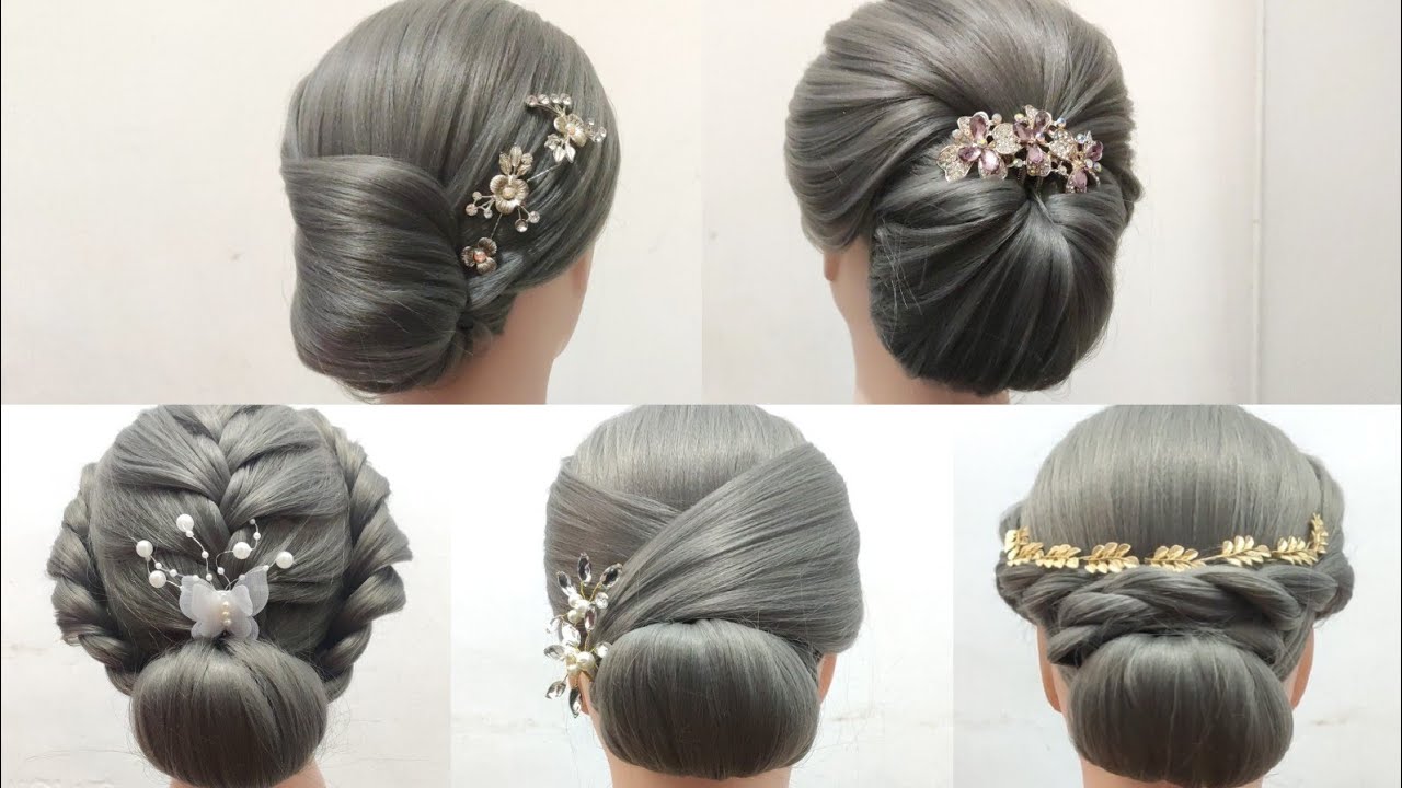 5 Tutorial Sanggul Modern yang Cantik untuk Rambut Pendek-Medium I Easy Bun Hairstyles I Hairdo ...