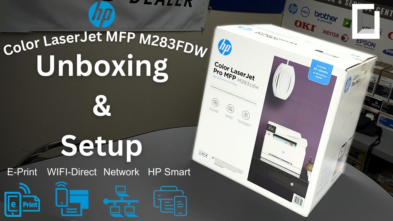 Unboxing, Setup, HP Smart, Network, WIFI-Direct and E-Print | HP Color ...
