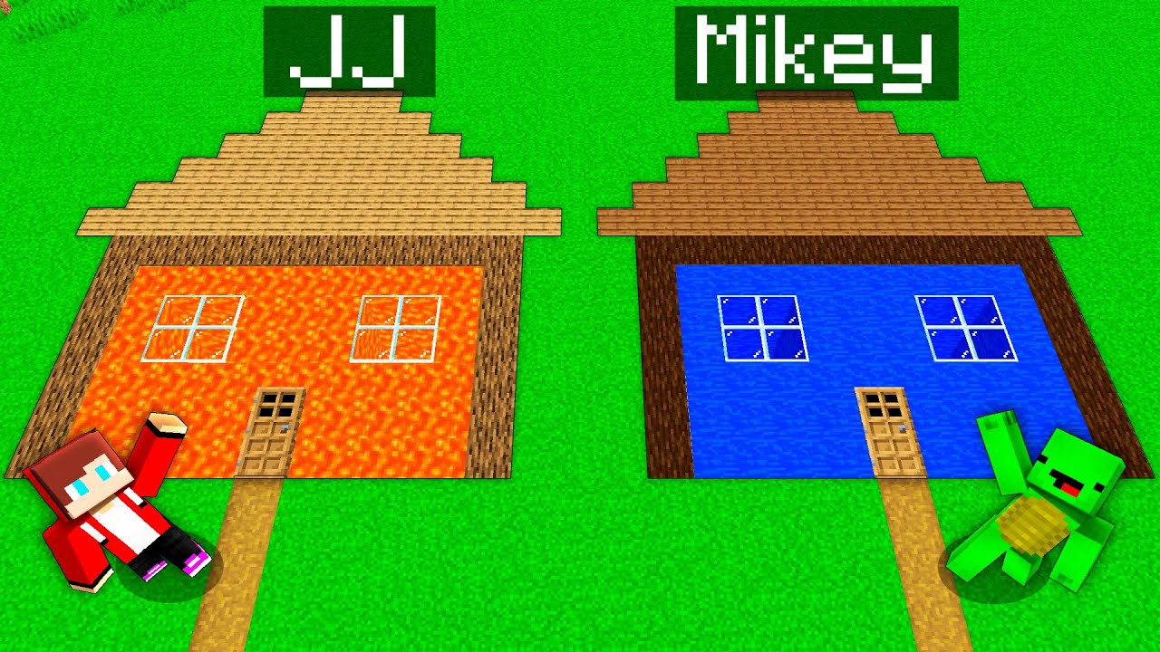 Mikey WATER vs JJ LAVA UNDERGROUND HOUSE Battle in Minecraft (Maizen ...