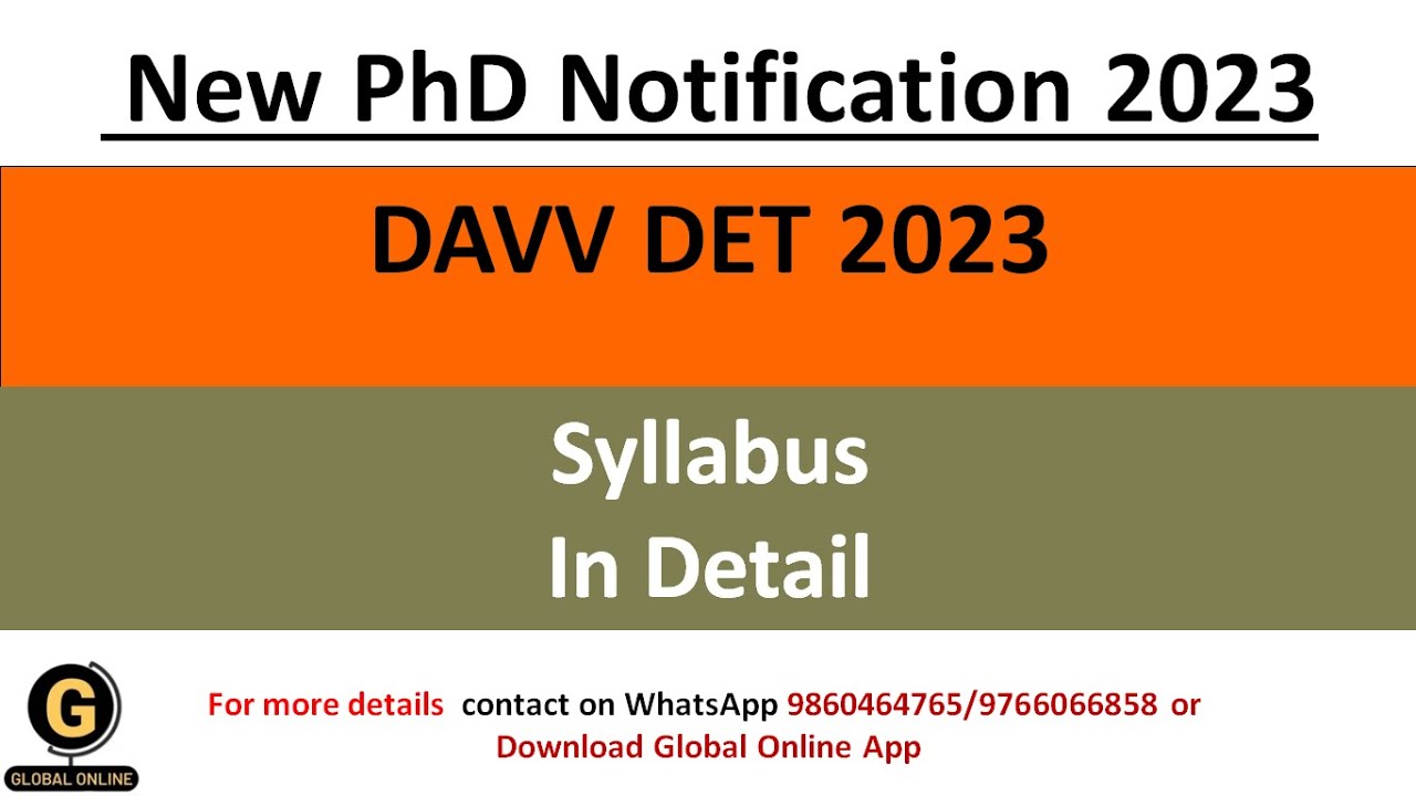 Syllabus of DAVV DET 2023|DAVV DET 2023| - YouTube