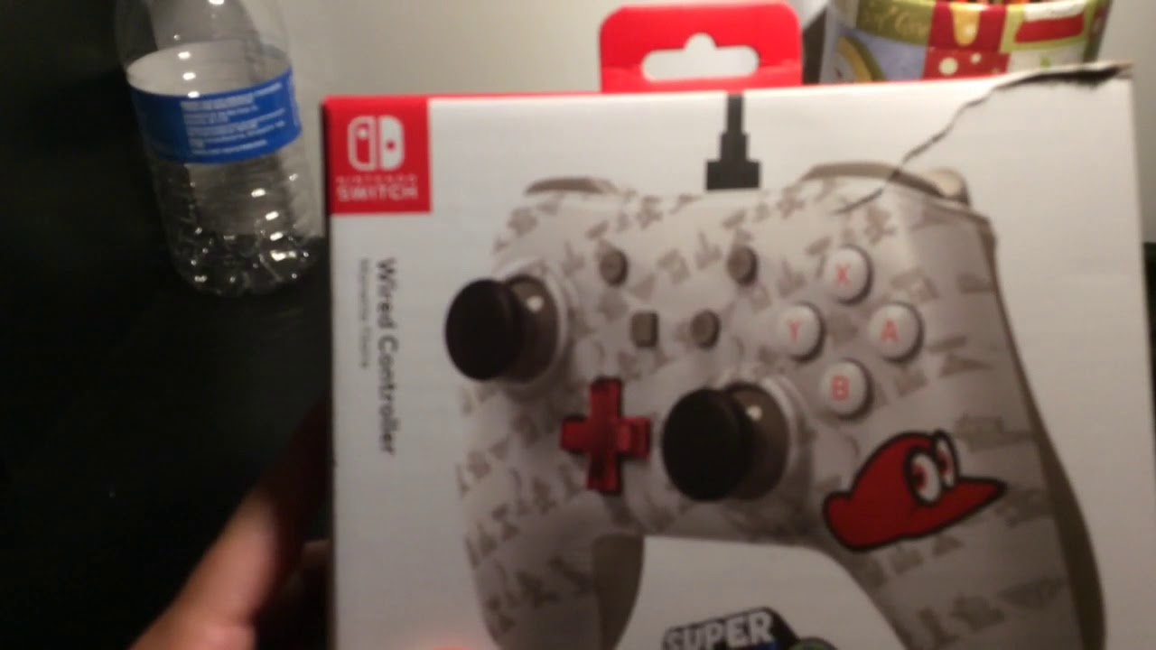 Mario odyssey wired pro controller unboxing - YouTube