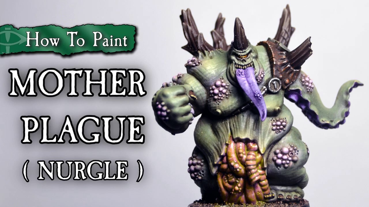 How to Paint Mother Plague (Nurgle skin) - Bloodbowl - YouTube