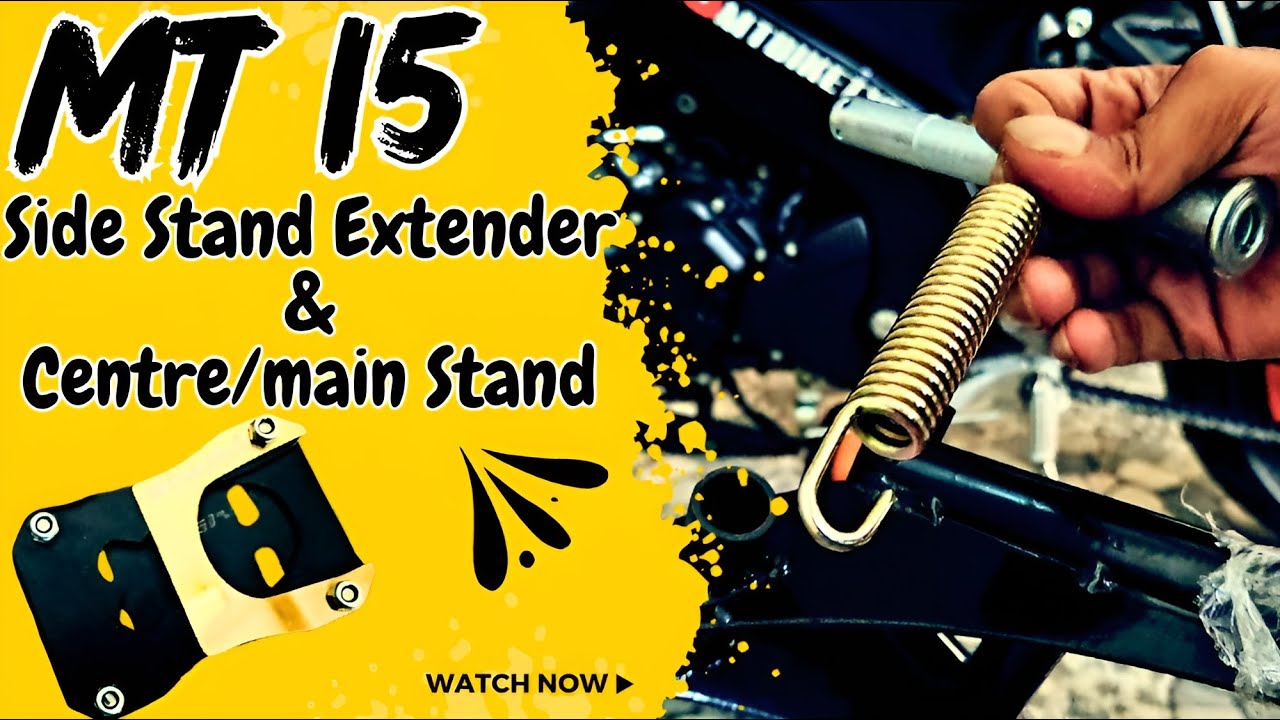 MT 15 Modification | Side Stand Extender | Centre/Main Stand 😔 ☮️ - YouTube