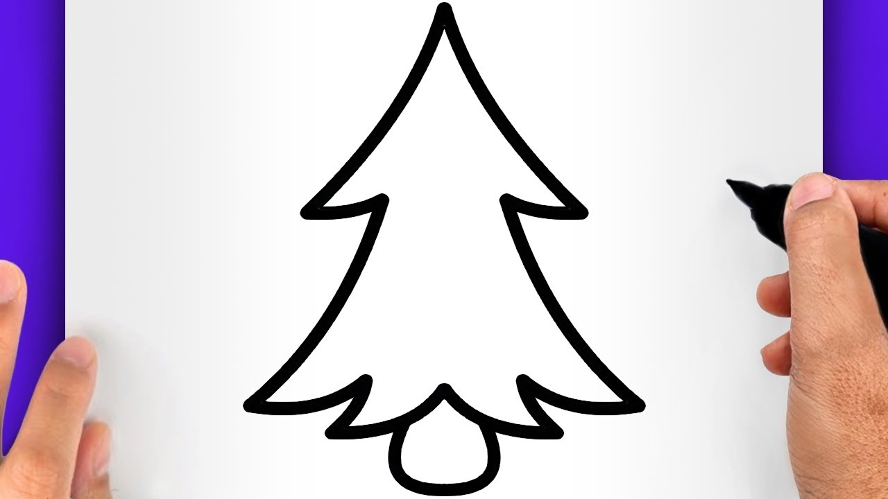 DESSIN FACILE | COMMENT DESSINER UN SAPIN DE NOËL FACILEMENT - DESSIN ...